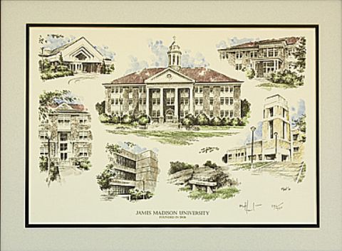 James Madison University Campus Composite Art Print